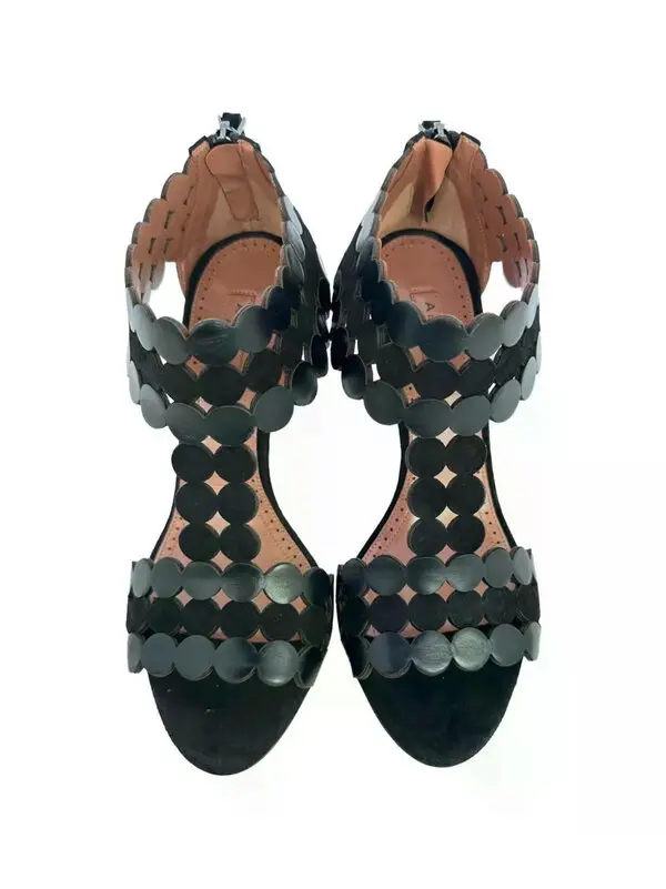 Alaïa Scalloped T-strap Sandals