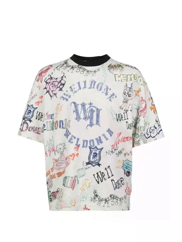 We11Done Doodle-print T-shirt