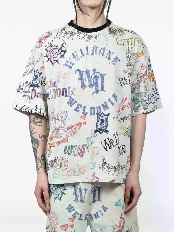 We11Done Doodle-print T-shirt