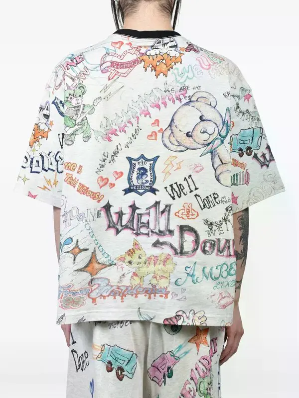 We11Done Doodle-print T-shirt