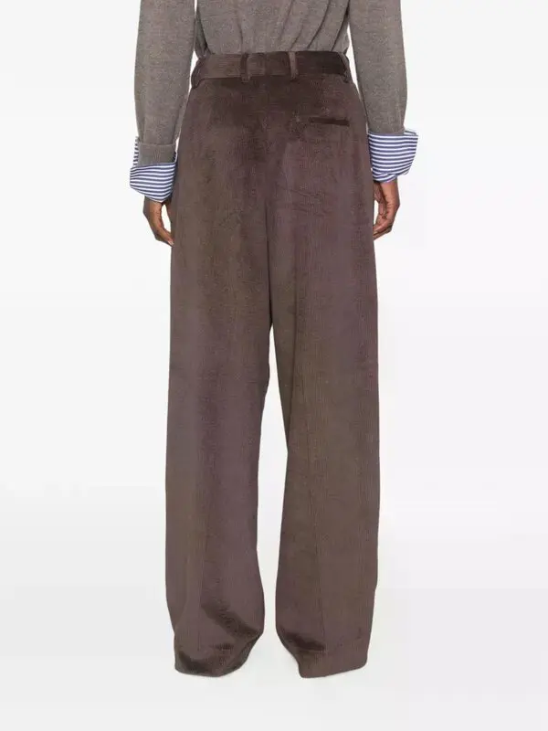 WHITE SAND Corduroy Wide-leg Trousers
