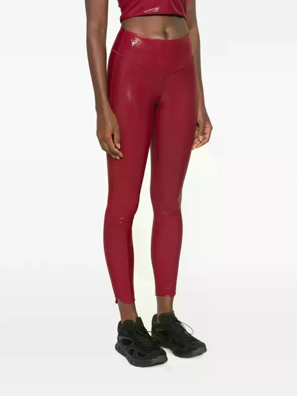 MACRON Metallic-effect Logo-patch Performance Leggings