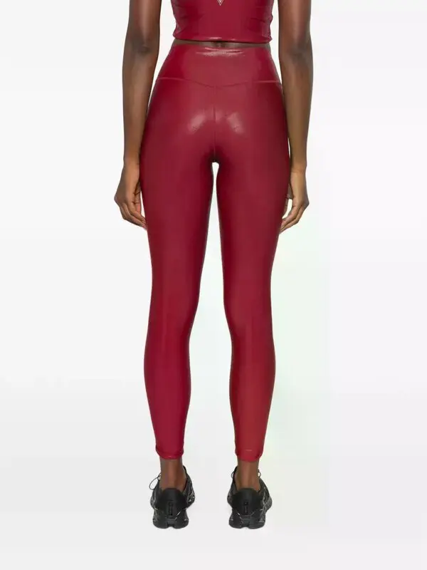 MACRON Metallic-effect Logo-patch Performance Leggings