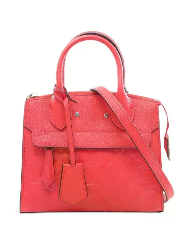 LOUIS VUITTON Monogram Empreinte Mini Pont Neuf Handbag - Pink