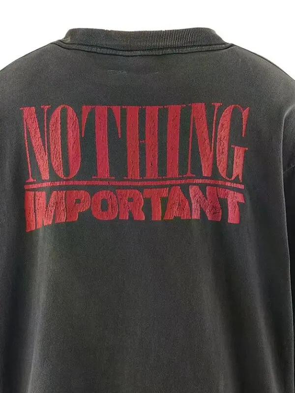 SAINT MXXXXXX X Kosuke Kawamura Graphic-print Long-sleeve T-shirt - Grey