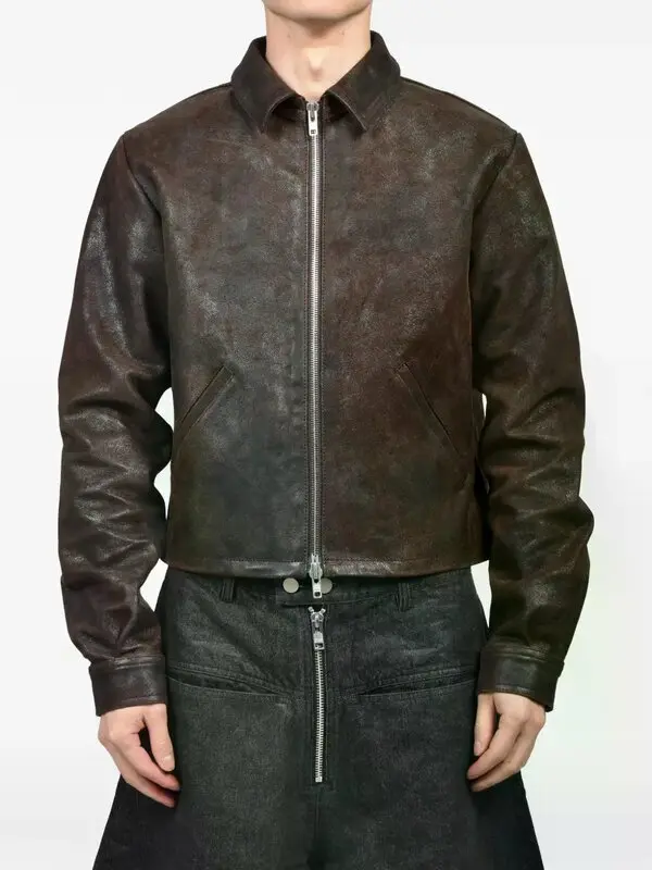 FILTH Waxed Leather Boxy Jacket