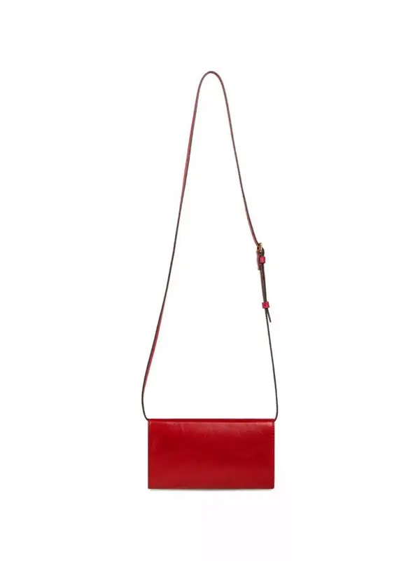 Etro Pony Buckle Leather Shoulder Wallet - Red