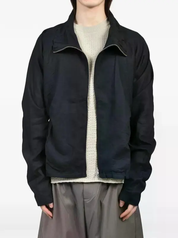_J.L - A.L_ Gathered-collar Zip-fastening Jacket