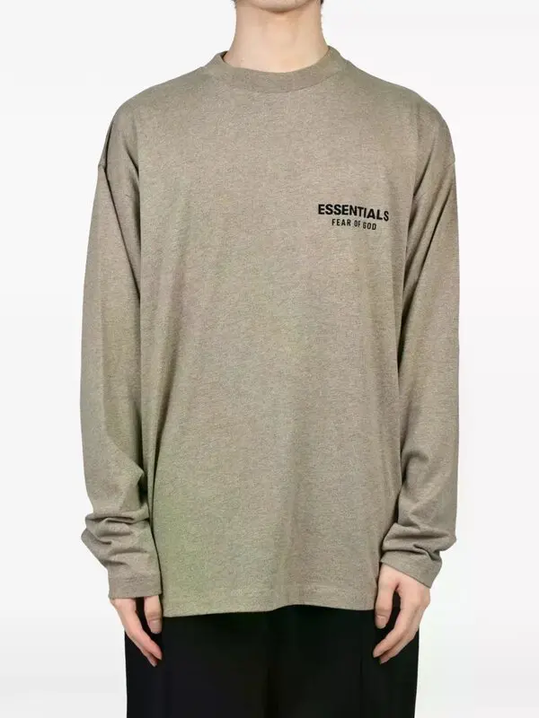 ESSENTIALS Logo-print Long-sleeve T-shirt