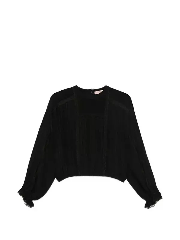 TWINSET Lace-trim Pleated Blouse