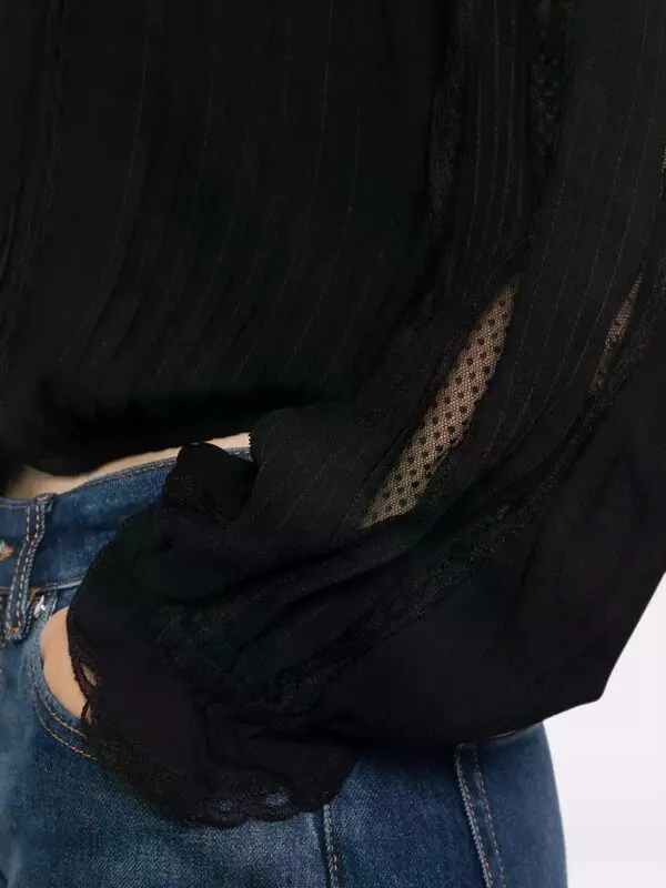 TWINSET Lace-trim Pleated Blouse