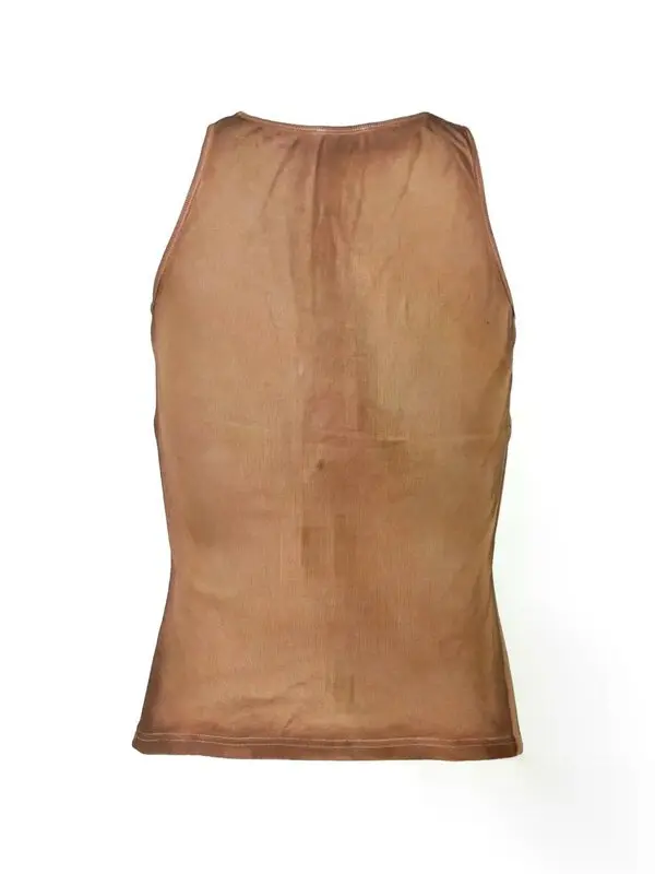 LA MASKARADE Distressed Logo-print Tank Top