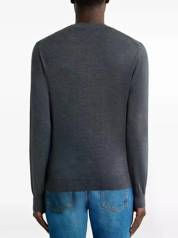 Etro Wool And Silk Sweater With Pegaso-embroidery