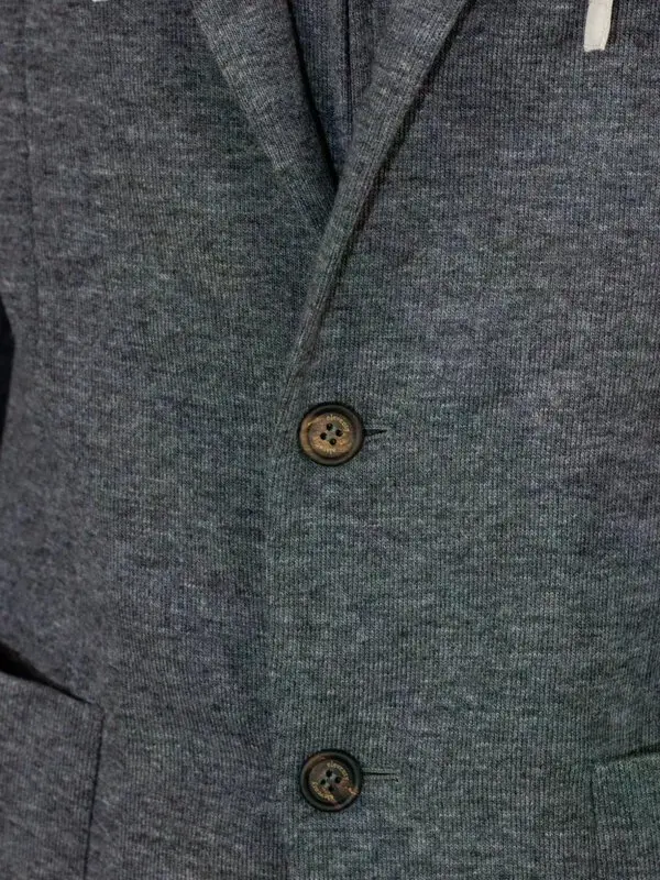 Eleventy Hooded Melange-effect Jacket - Grey
