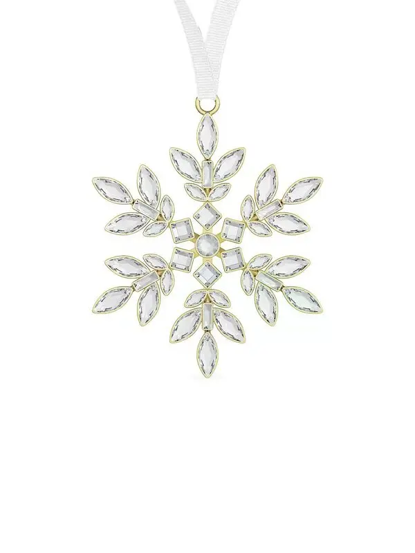 SWAROVSKI Gema Crystal-embellished Snowflake Ornament - Gold