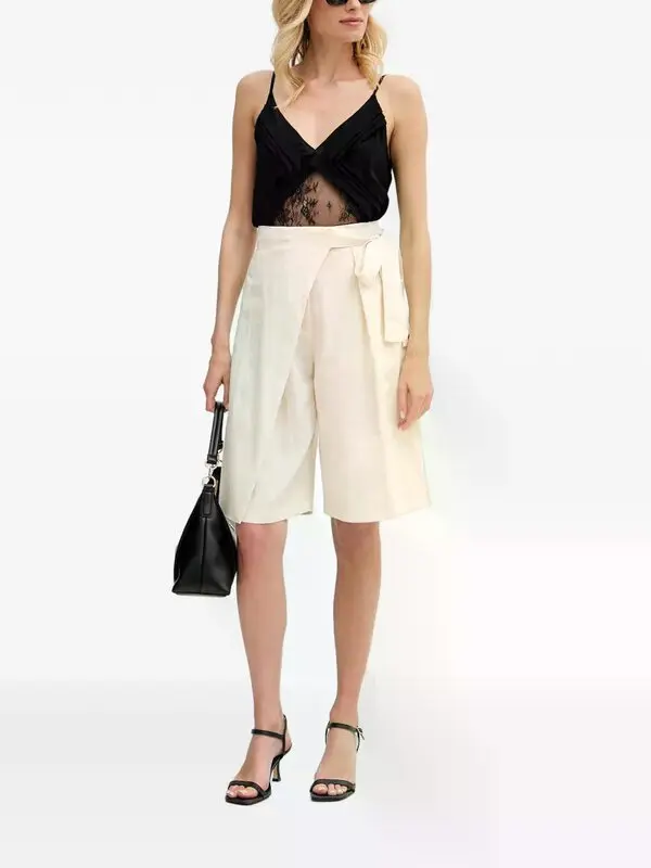 Sisley Lace-panelled Pleated Camisole Top