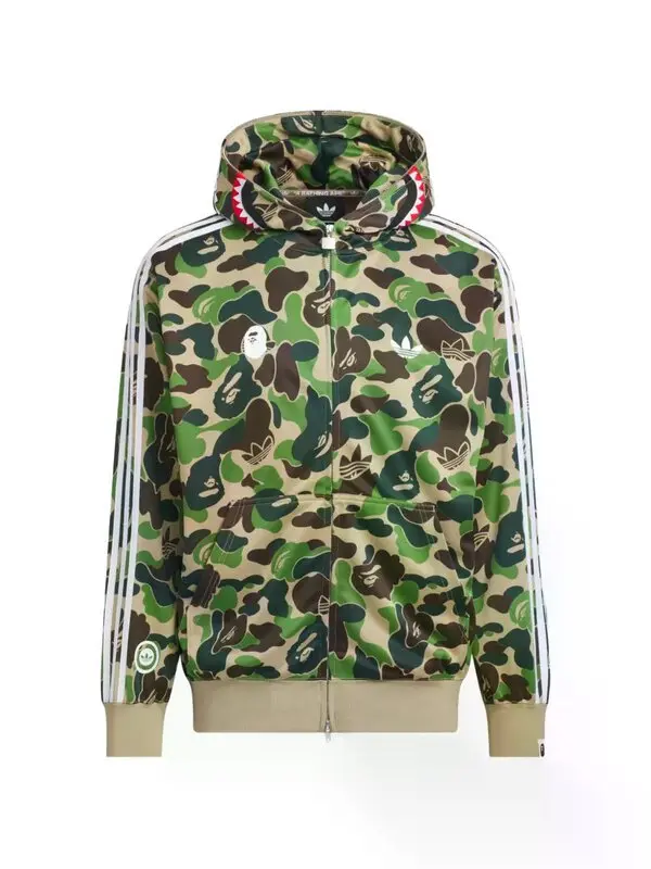 Adidas X Bape Shark Camouflage-print Hoodie