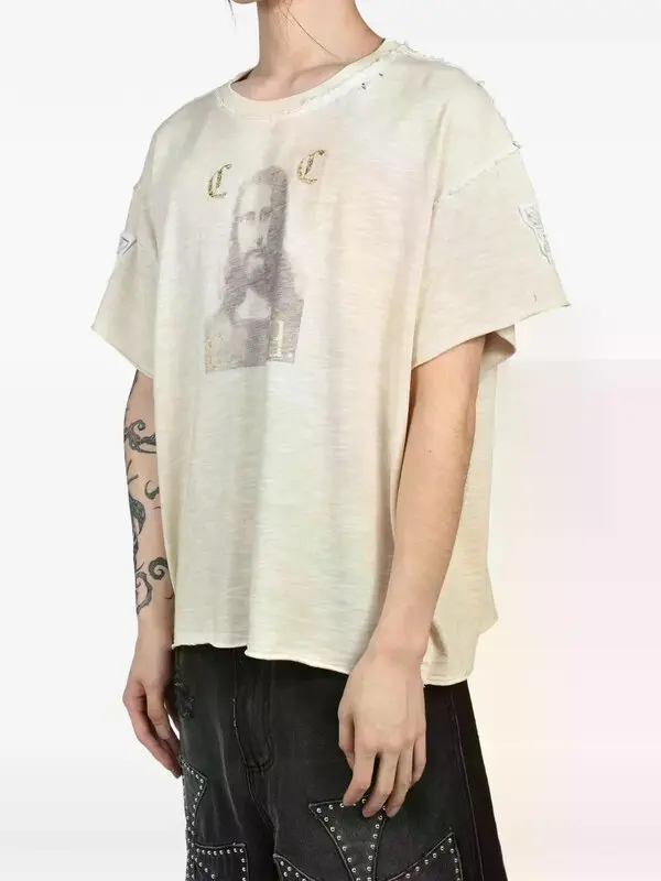 CRAZY CLOWN L.A. Graphic-print Distressed T-shirt