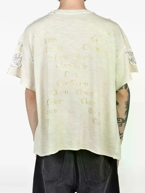 CRAZY CLOWN L.A. Graphic-print Distressed T-shirt