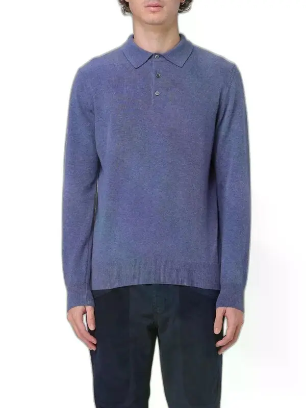 XC Fine-knit Polo Shirt - Blue