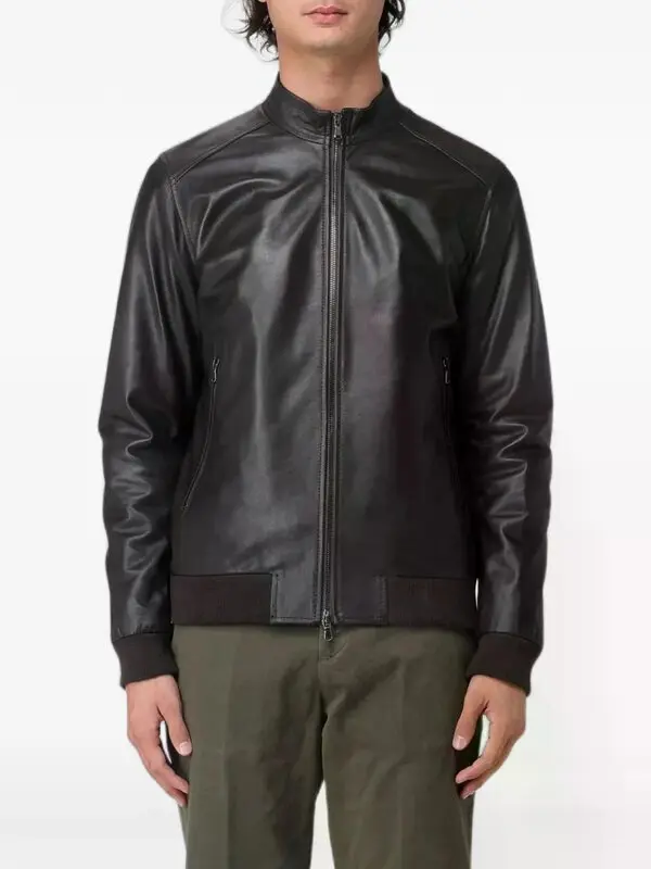 XC Leather Bomber Jacket