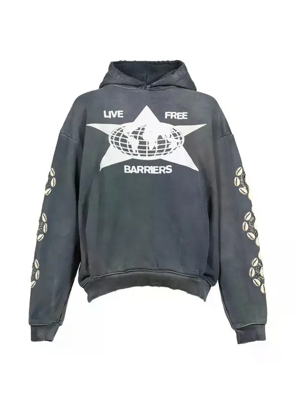 BARRIERS Cowrie Crystal Hoodie