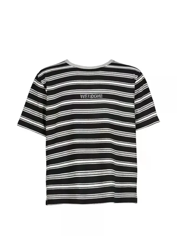 We11Done Rhinestone-embellished Striped T-shirt