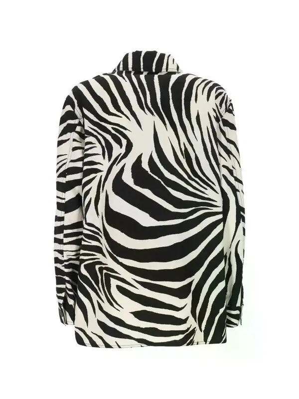 Max Mara Zebra-print Button-up Jacket