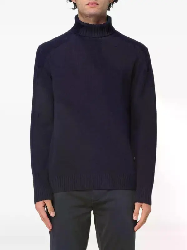 XC Roll-neck Sweater - Blue