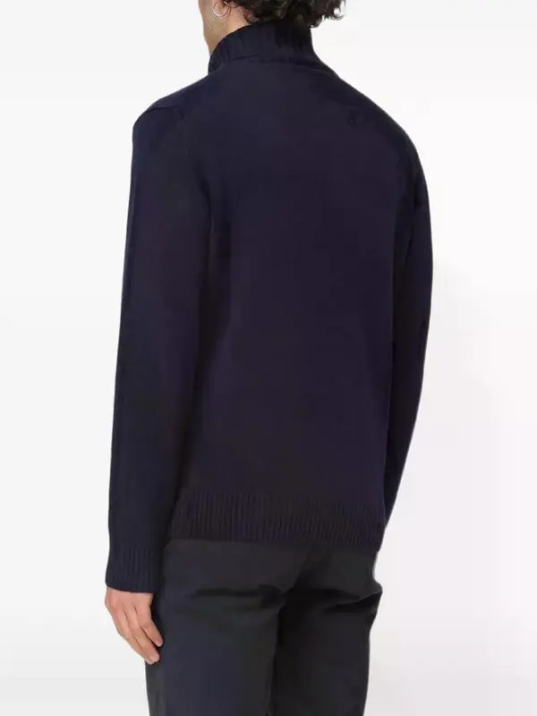 XC Roll-neck Sweater - Blue