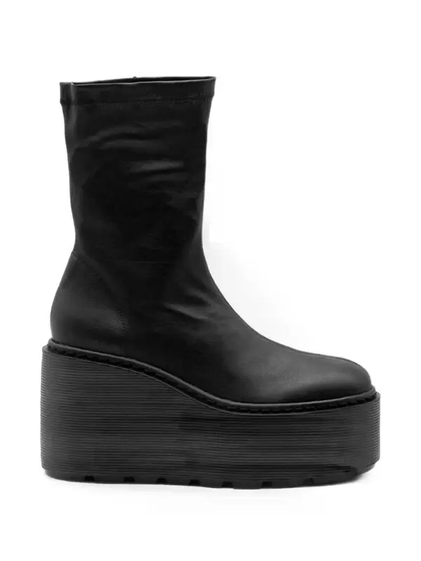 VIC MATIE Platform Leather Ankle Boots