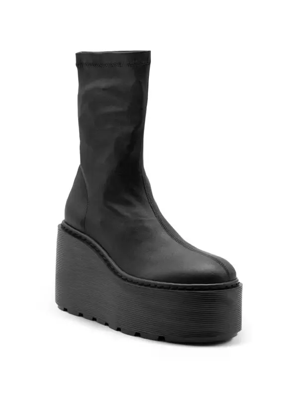 VIC MATIE Platform Leather Ankle Boots