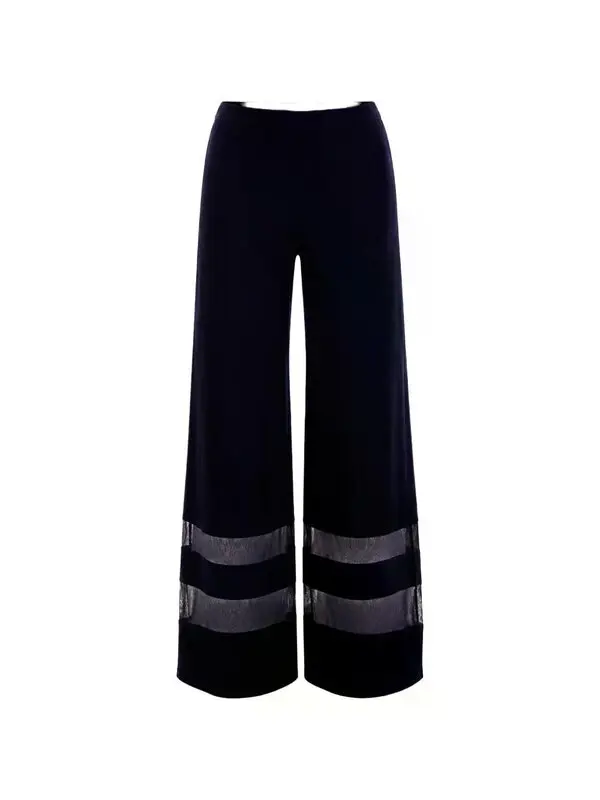 Frank Lyman Sheer-panel Palazzo Pants