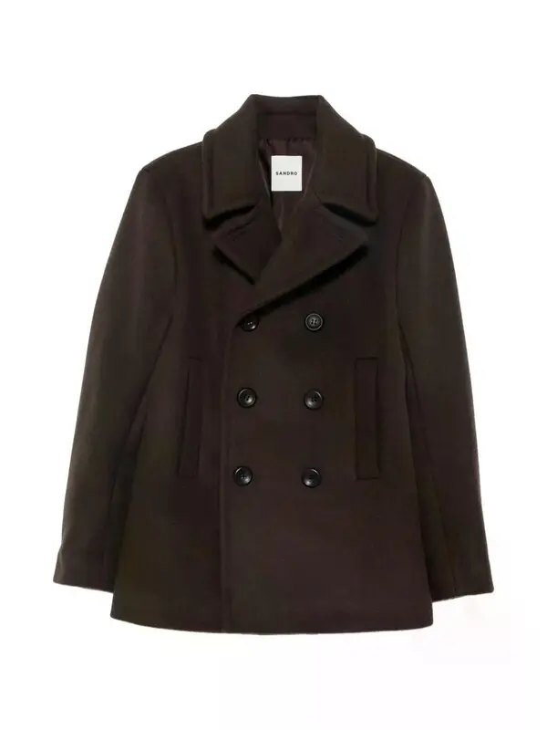 Sandro Double-breasted Welt-pocket Coat