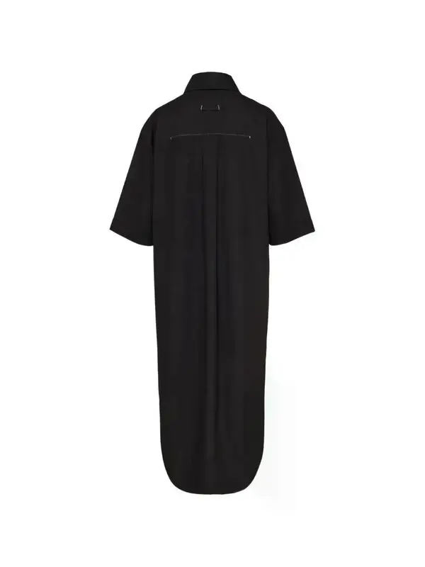 LEE MATHEWS Contrast-stitch Midi Shirt Dress