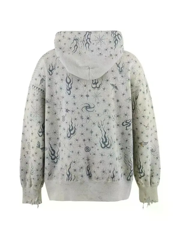 SAINT MXXXXXX Dr. Woo Tattoo-print Hoodie