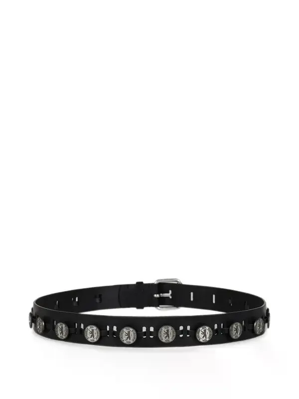 032C Souvenir Coin-embellished Belt - Black