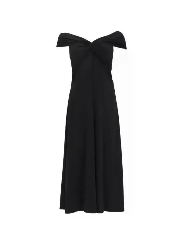 Michael Kors Off-shoulder Knotted Dress