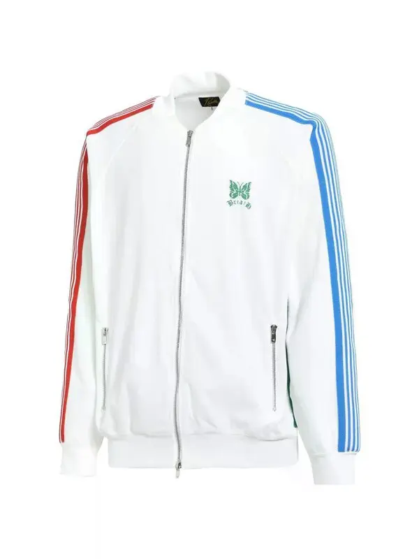 BREATH Needles Stripe-detail Velour Track Jacket - White