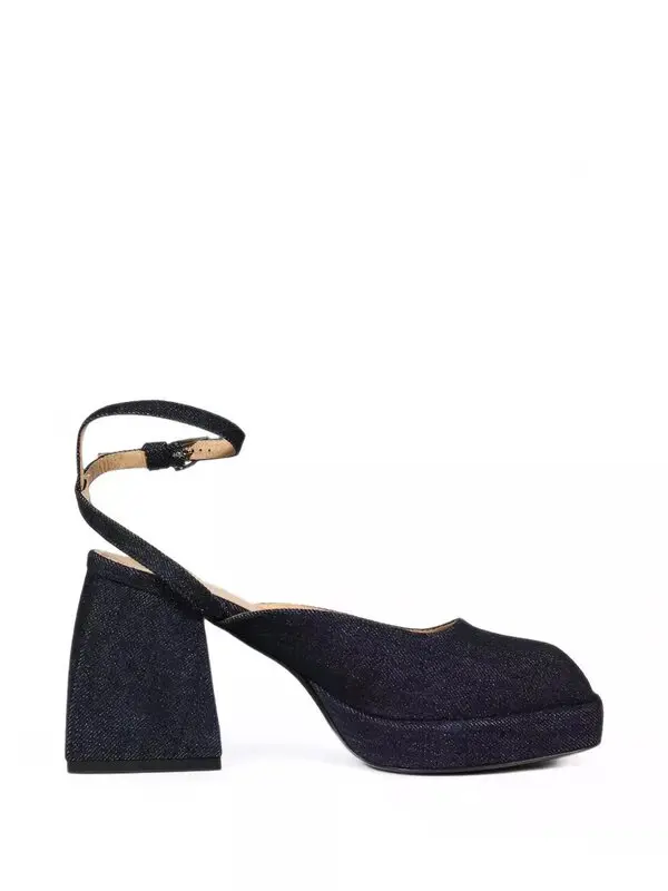 NODALETO Bulla Denim Platform Pumps