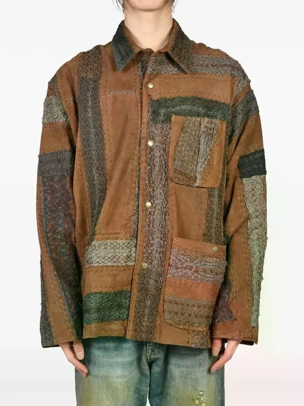 By Walid Patchwork Embroidered Jacket