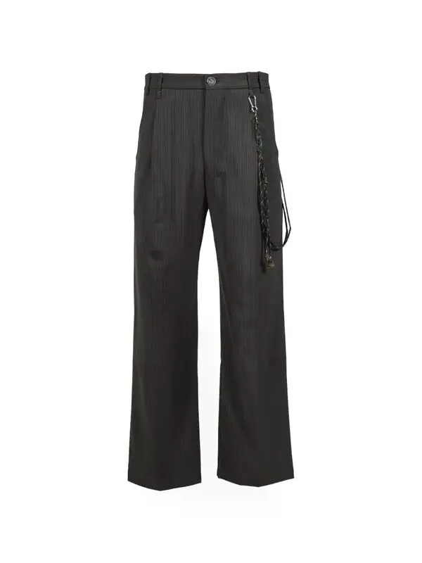 SONG FOR THE MUTE Pinstripe Pleated Trousers