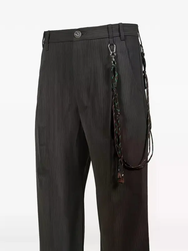 SONG FOR THE MUTE Pinstripe Pleated Trousers