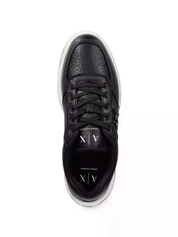 Armani Exchange Logo-patch Pebbled Sneakers