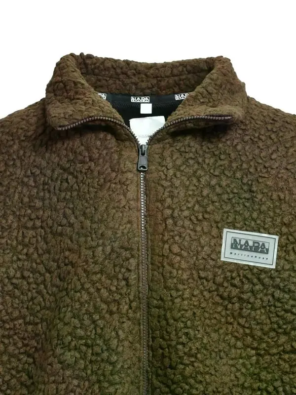 NAPA BY MARTINE ROSE Fleece Zip-up Jacket - Brown