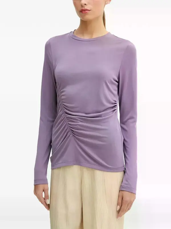 Sisley Ruched Long-sleeve T-shirt