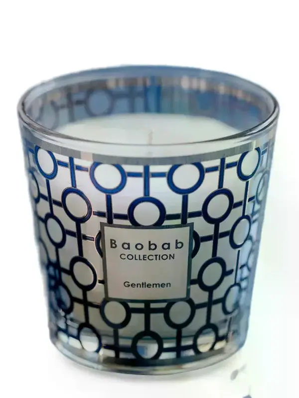 BAOBAB COLLECTION Gentlemen Silk-screened Candle - White