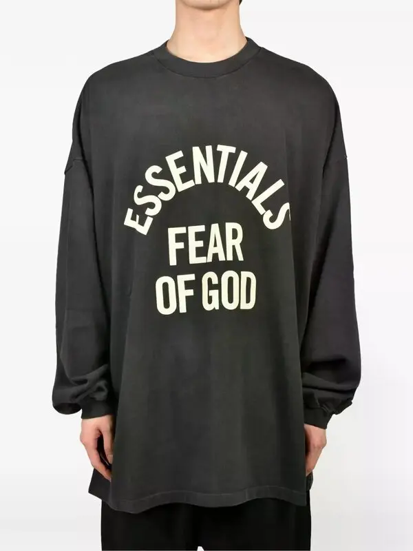 ESSENTIALS Logo-print Long-sleeve T-shirt
