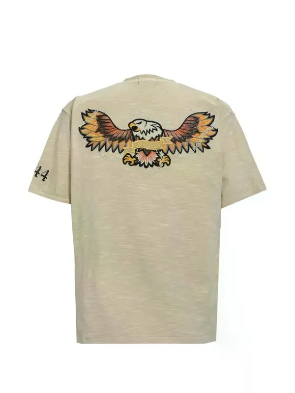BREATH Eagle-patch V-neck T-shirt