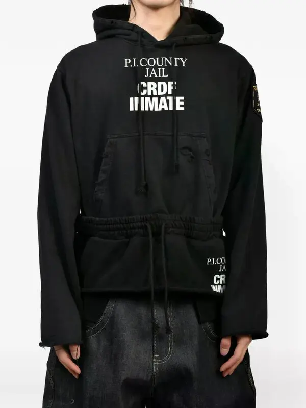 PROTOCOL INDEX Distressed Hybrid Hoodie